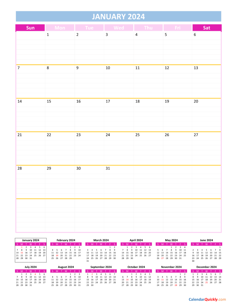 Free Printable 2024 Monthly Calendar With Pictures | Printable Calendar