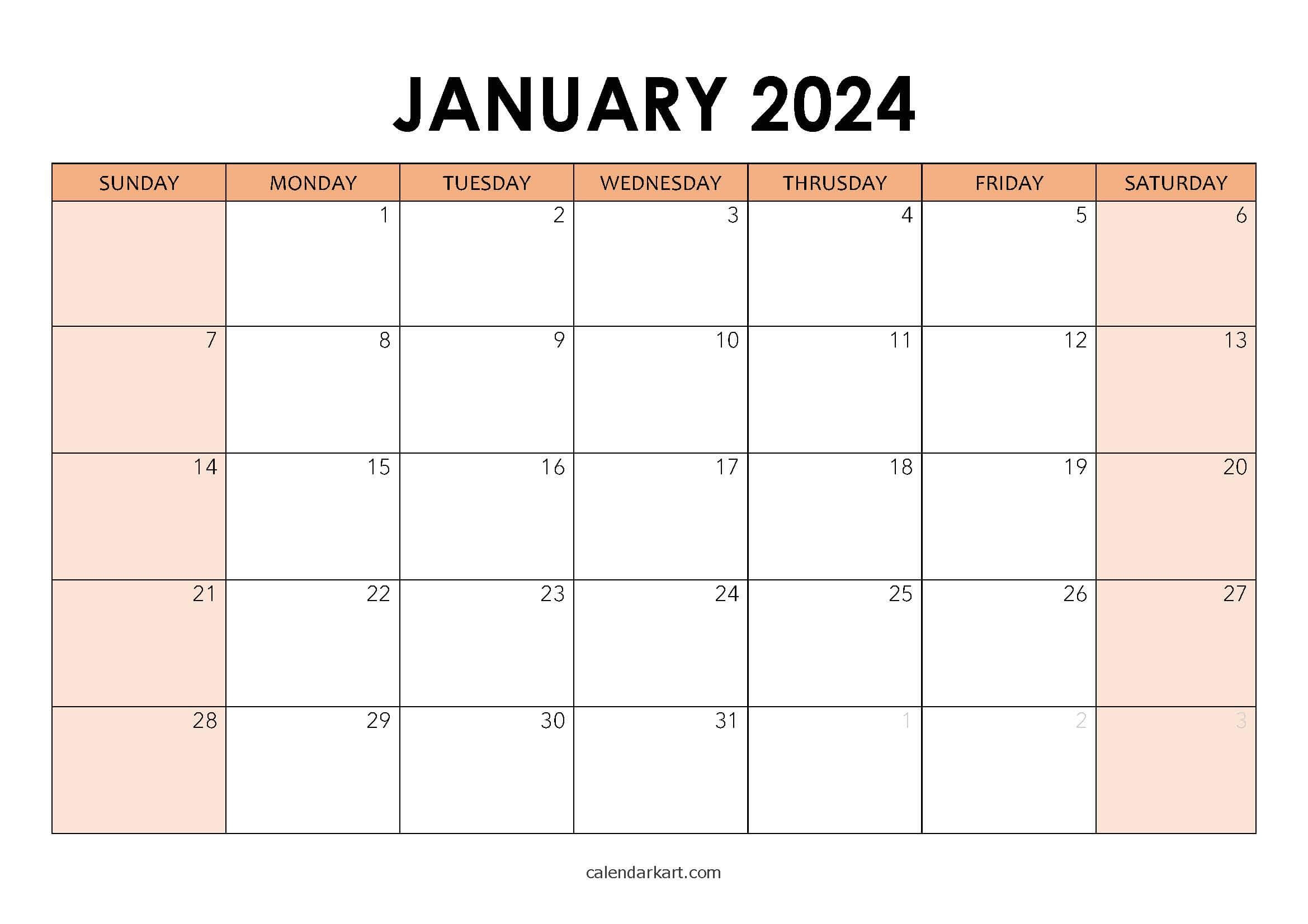 Free Printable Calendar 2024 Monthly Word Printable Calendar