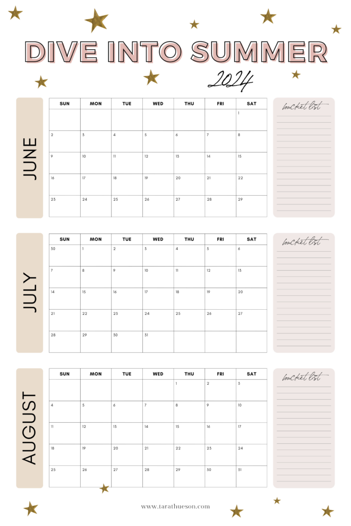 Free Printable Calendar 2024 Summer | Printable Calendar